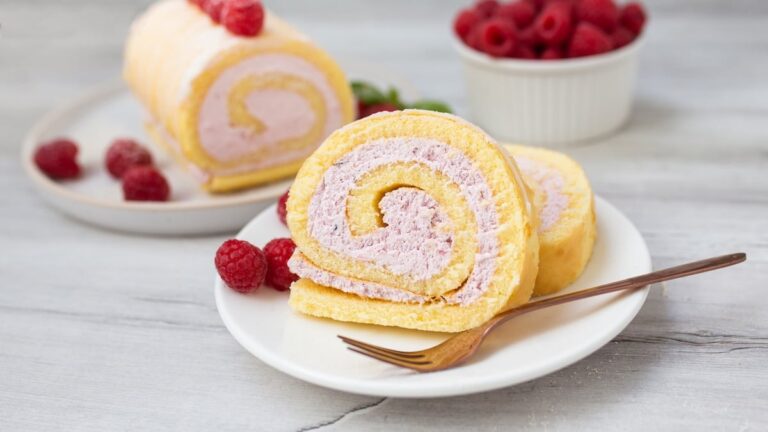 Vanilla Raspberry Swiss Roll: The Classic Christmas Dessert That's Easy ...